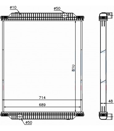 RADIATEUR EAU RENAULT RVI PREMIUM 270-300-320-330 BOM